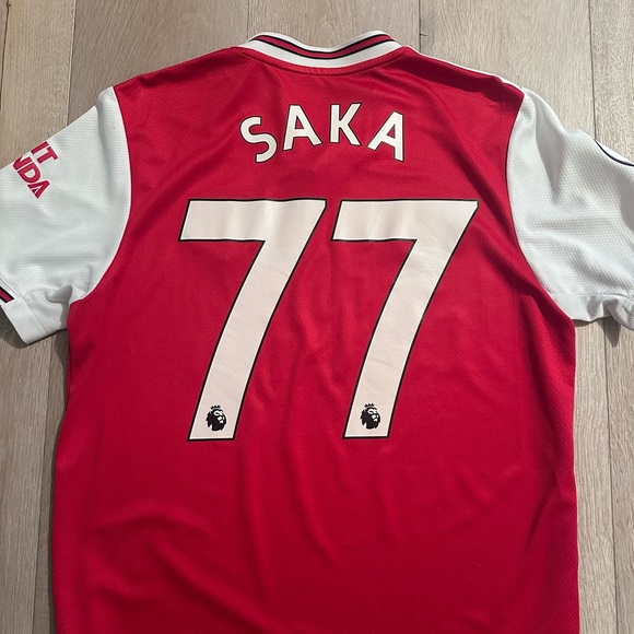 adidas | Shirts | 292020 Arsenal Home Kit Epl Saka Large | Poshmark